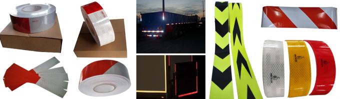 Exterior Warning Signs Reflective Marking Tape On Dump Trucks
