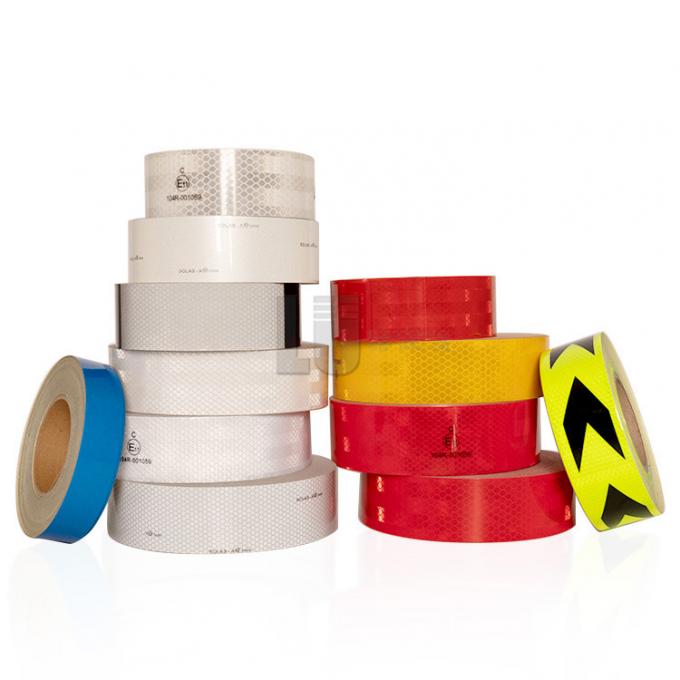 Diamond Prismatic Self Adhesive Reflective Tape White Red Yellow